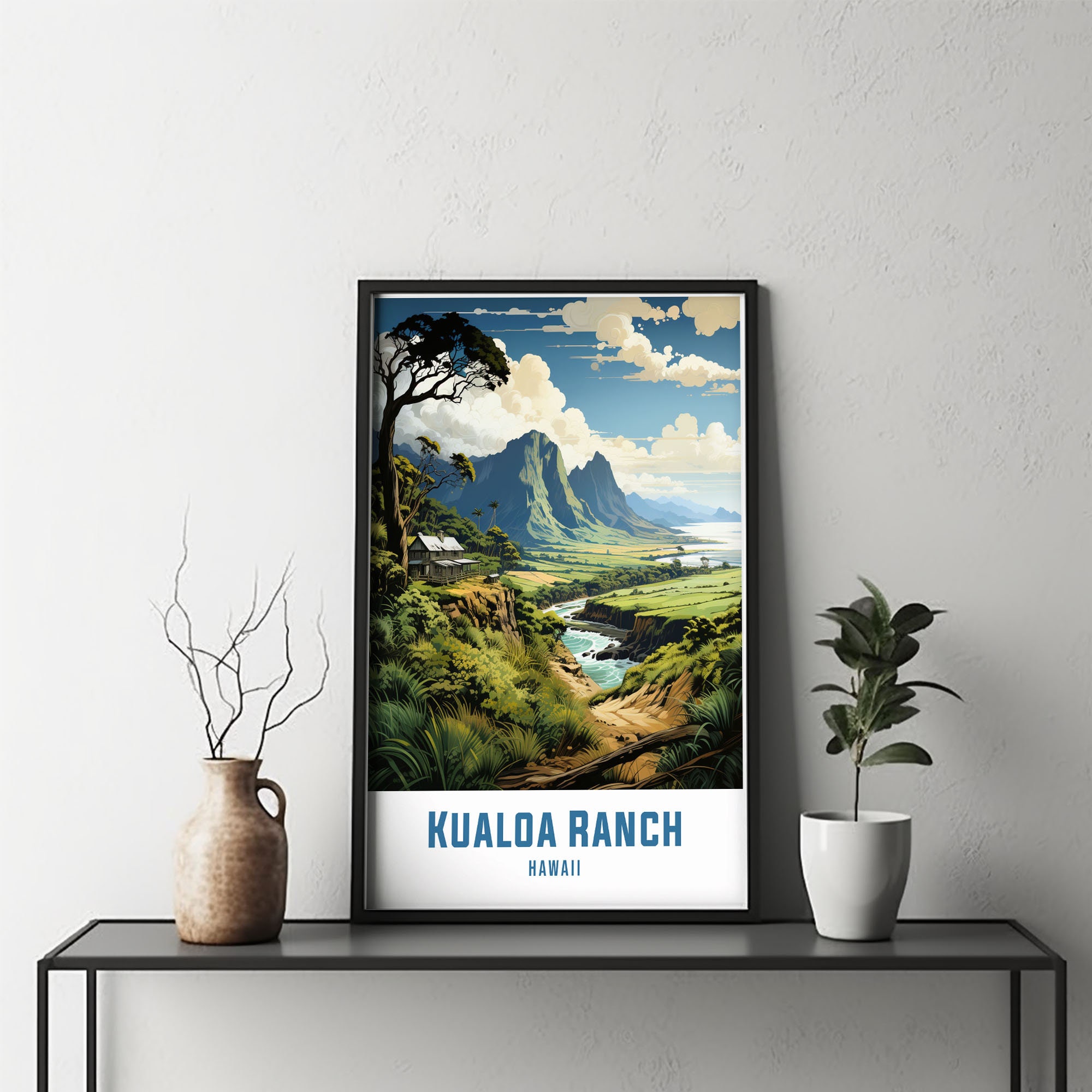 Kualoa Ranch Travel Posters Wall Art Print Framed Gifts - Etsy