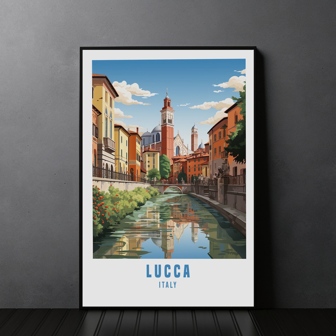 Vintage Lucca Travel Posters Wall Art Decor Home Print Framed - Etsy