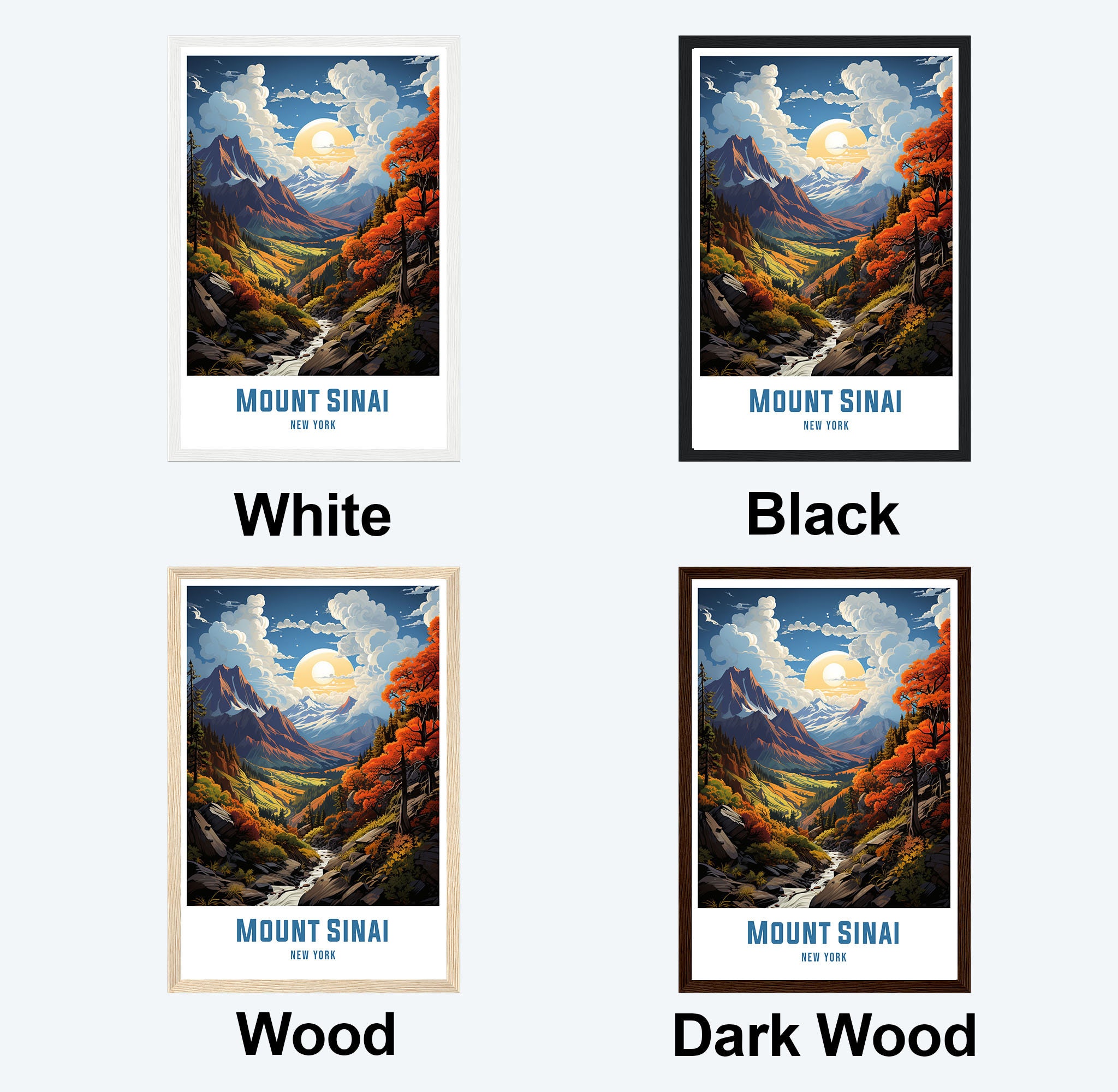 Personalized Mount Sinai Travel Posters Wall Art Print Framed - Etsy