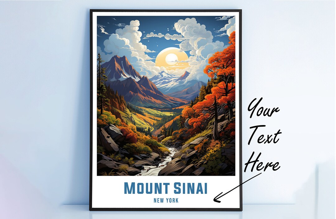 Personalized Mount Sinai Travel Posters Wall Art Print Framed - Etsy