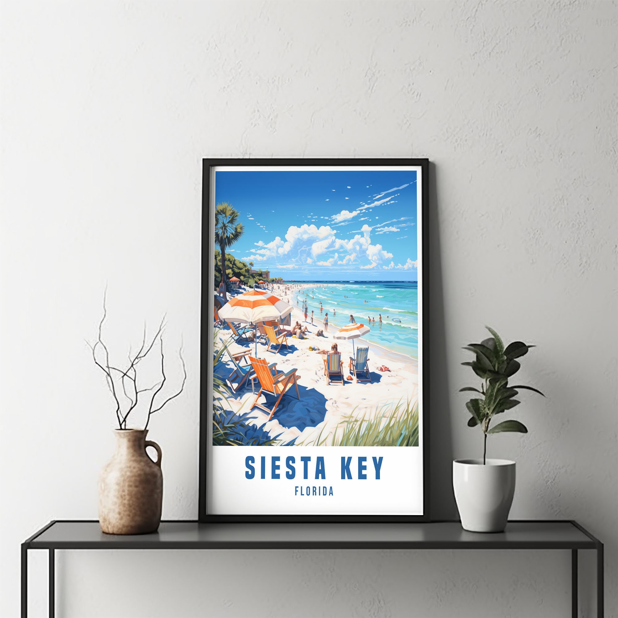 Vintage Siesta Key Travel Posters Wall Art Decor Home Print - Etsy