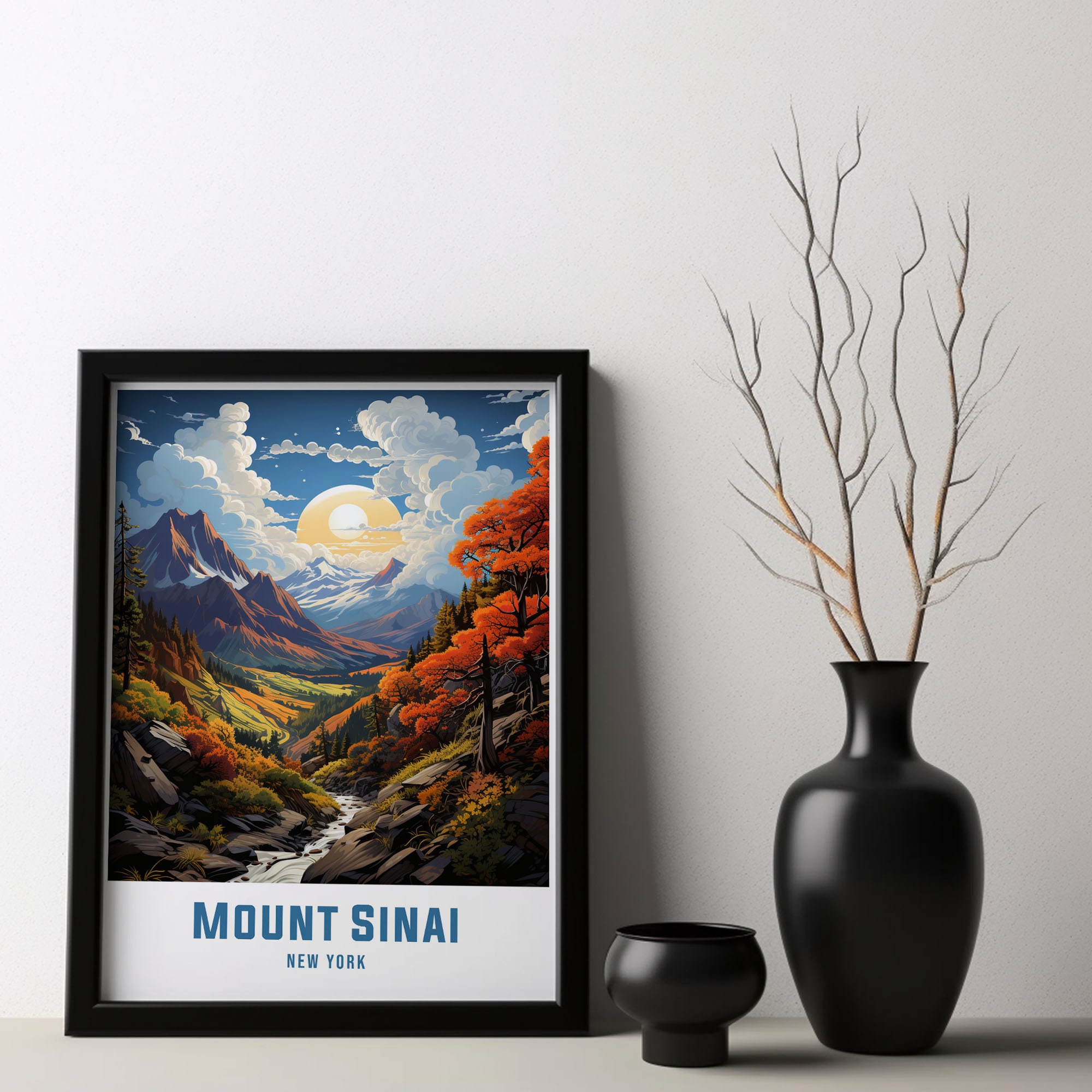 Personalized Mount Sinai Travel Posters Wall Art Print Framed - Etsy