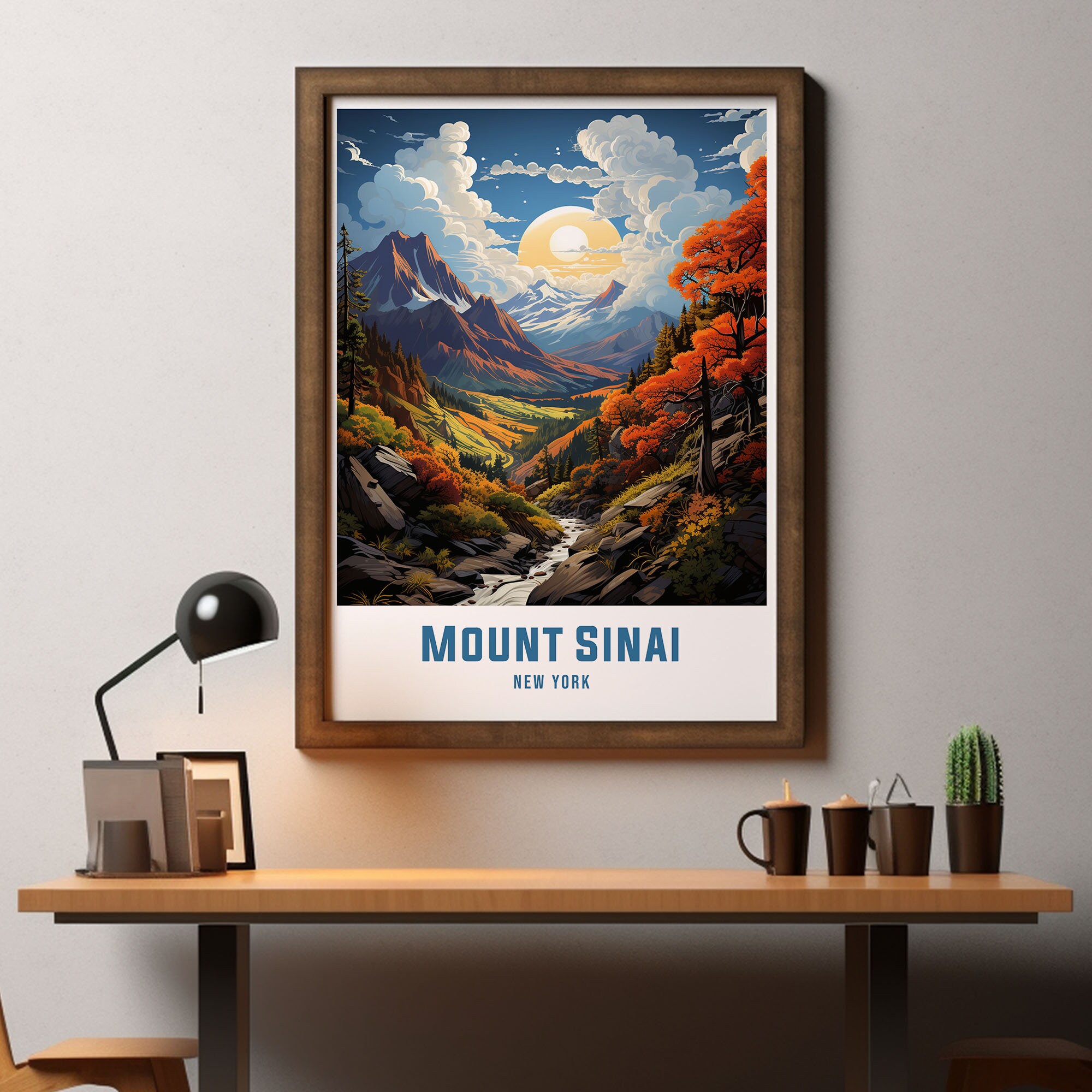 Personalized Mount Sinai Travel Posters Wall Art Print Framed - Etsy