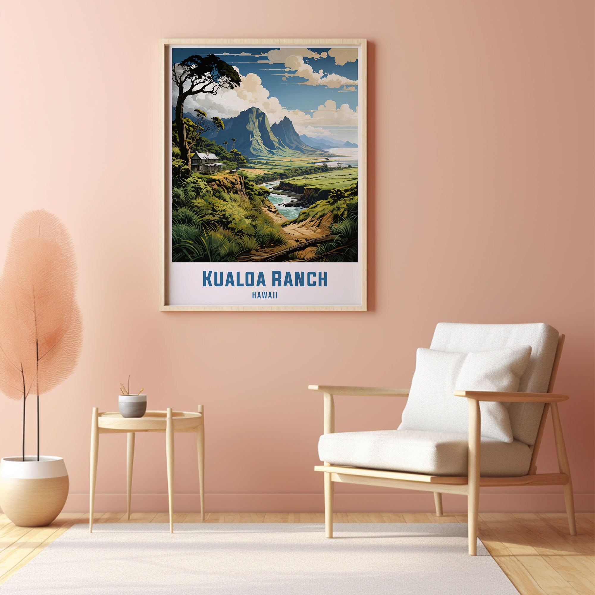 Kualoa Ranch Travel Posters Wall Art Print Framed Gifts - Etsy