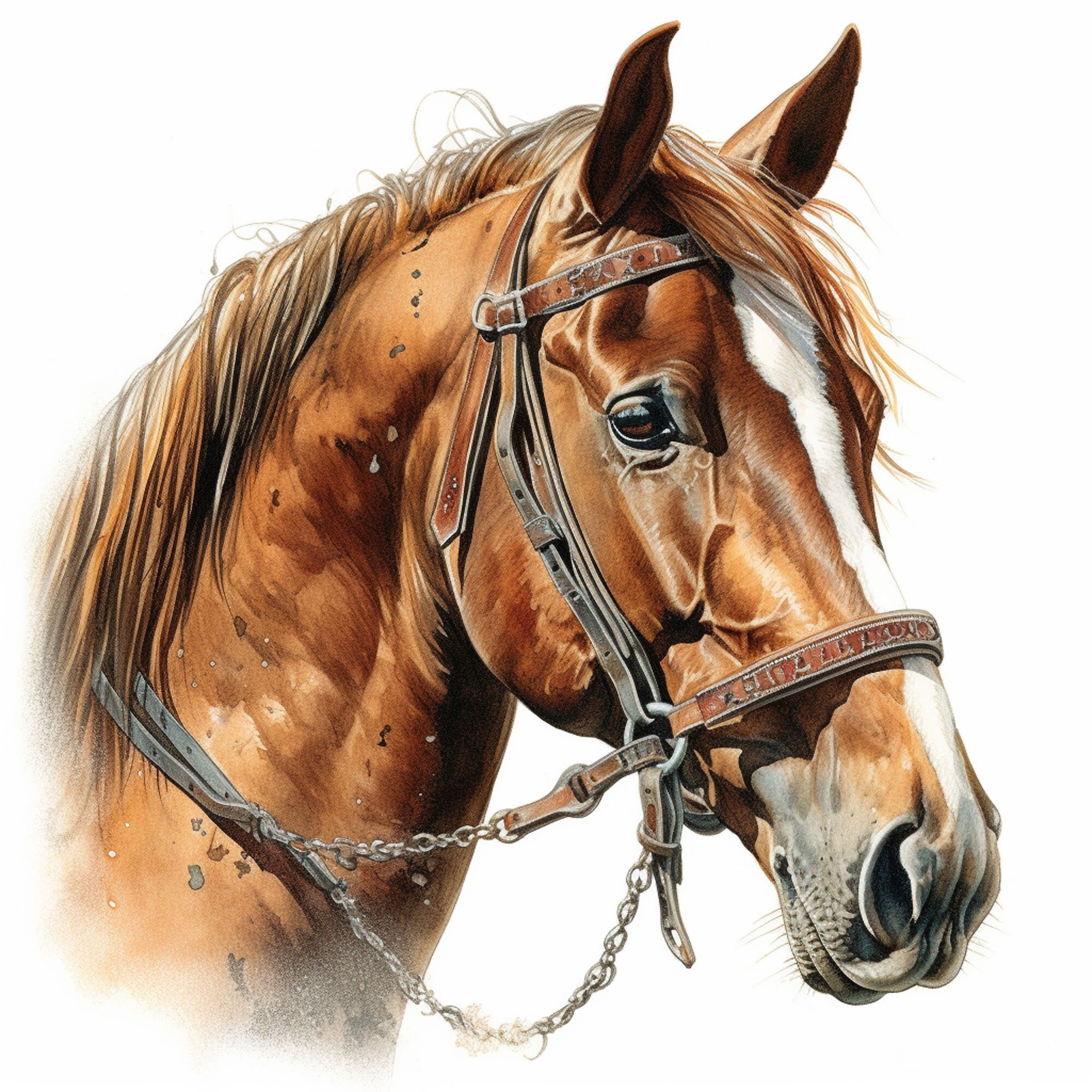 Horse Head In Colour