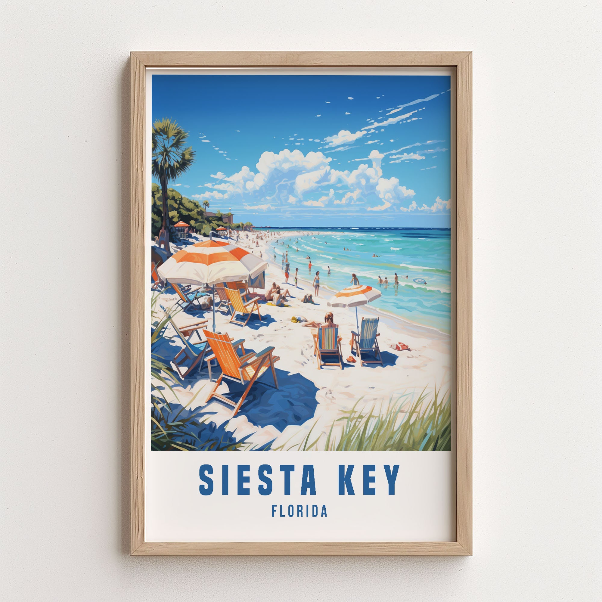 Vintage Siesta Key Travel Posters Wall Art Decor Home Print - Etsy