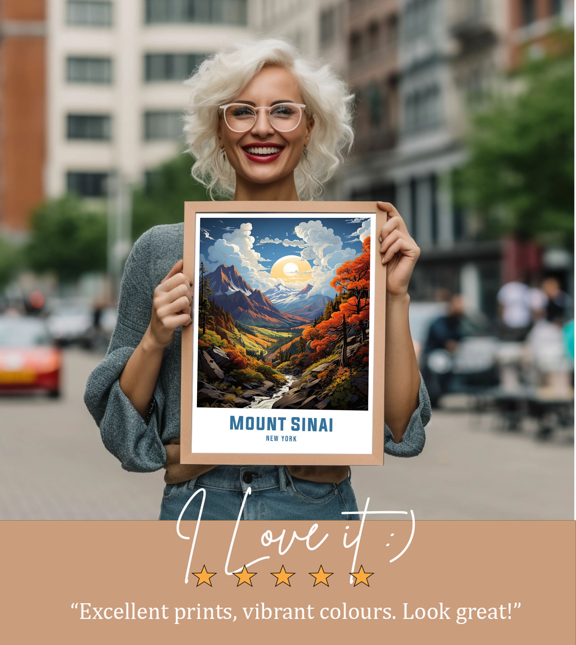 Personalized Mount Sinai Travel Posters Wall Art Print Framed - Etsy