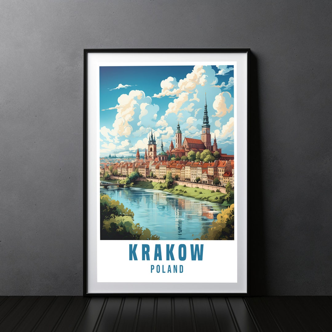 Vintage Krakow Travel Posters Wall Art Decor Home Print Framed - Etsy