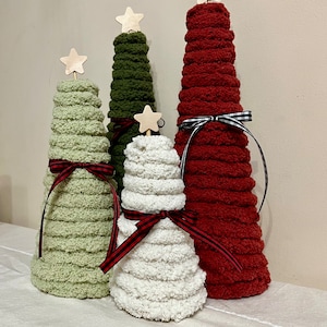 Handmade Chunky Yarn Christmas Tree: Rustic Farmhouse Decor - Etsy