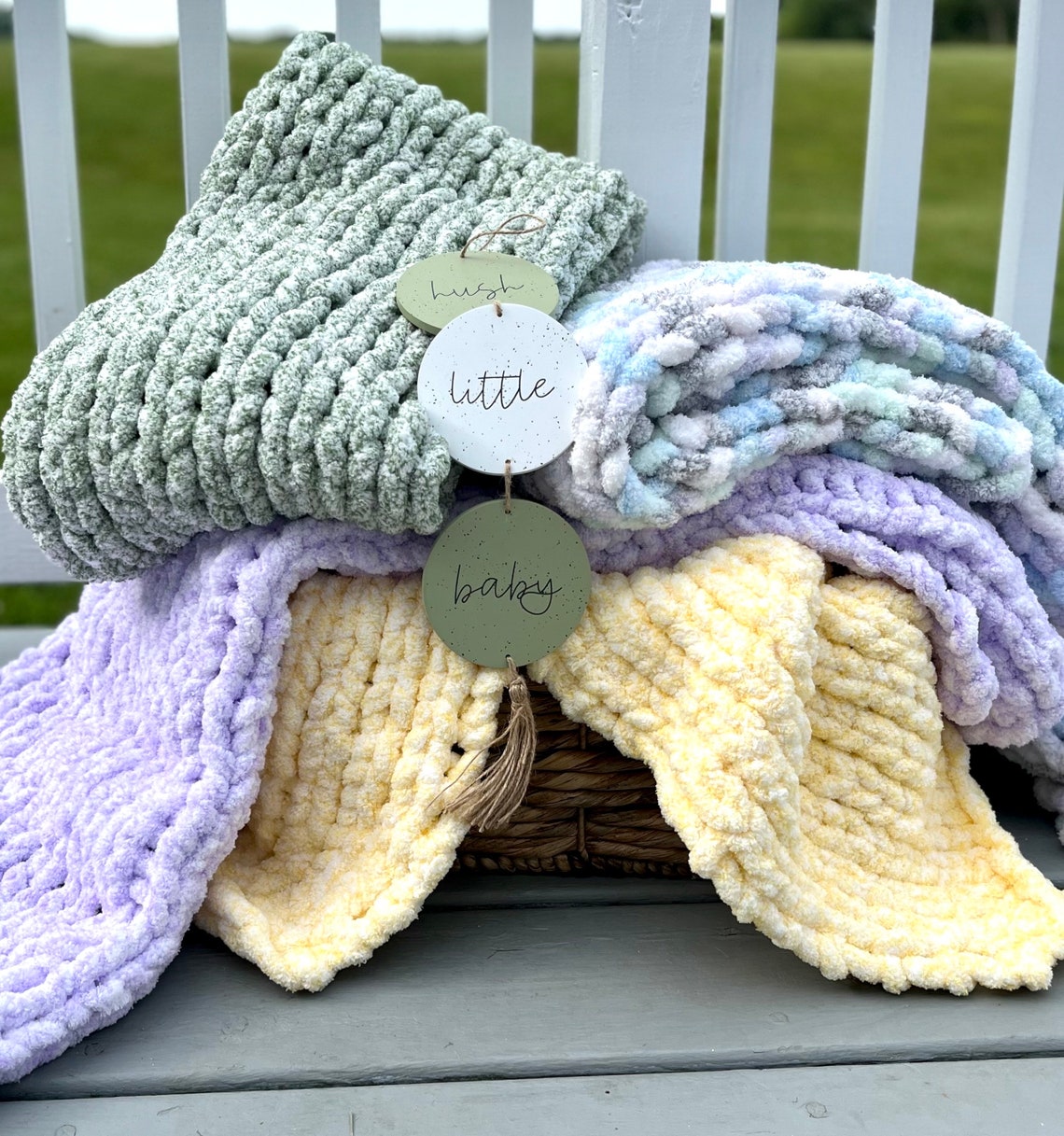 Hand Knit Baby Blanket Baby Shower Gift Multicolor Baby - Etsy