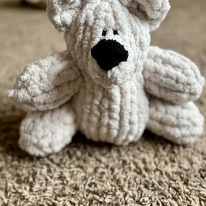 Hand Knit Teddy Bear, Handmade Plushie, Knitted Bear, Handmade Gift ...