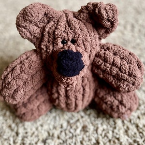 Hand Knit Teddy Bear, Handmade Plushie, Knitted Bear, Handmade Gift ...