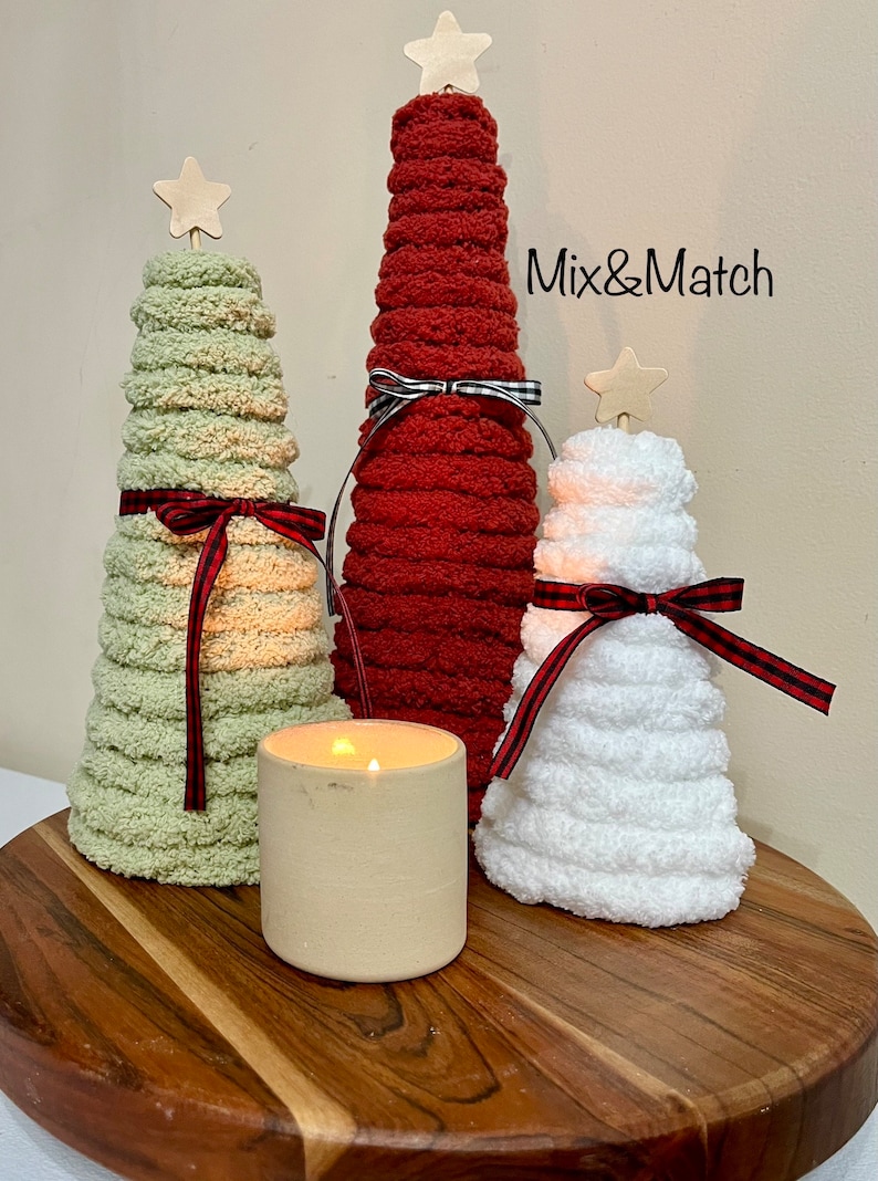Handmade Chunky Yarn Christmas Tree: Rustic Farmhouse Decor - Etsy