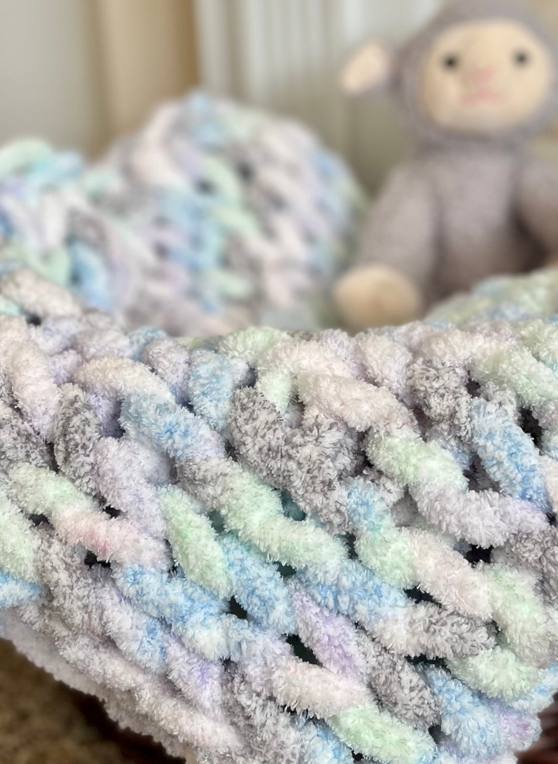 Hand Knit Baby Blanket Baby Shower Gift Multicolor Baby - Etsy