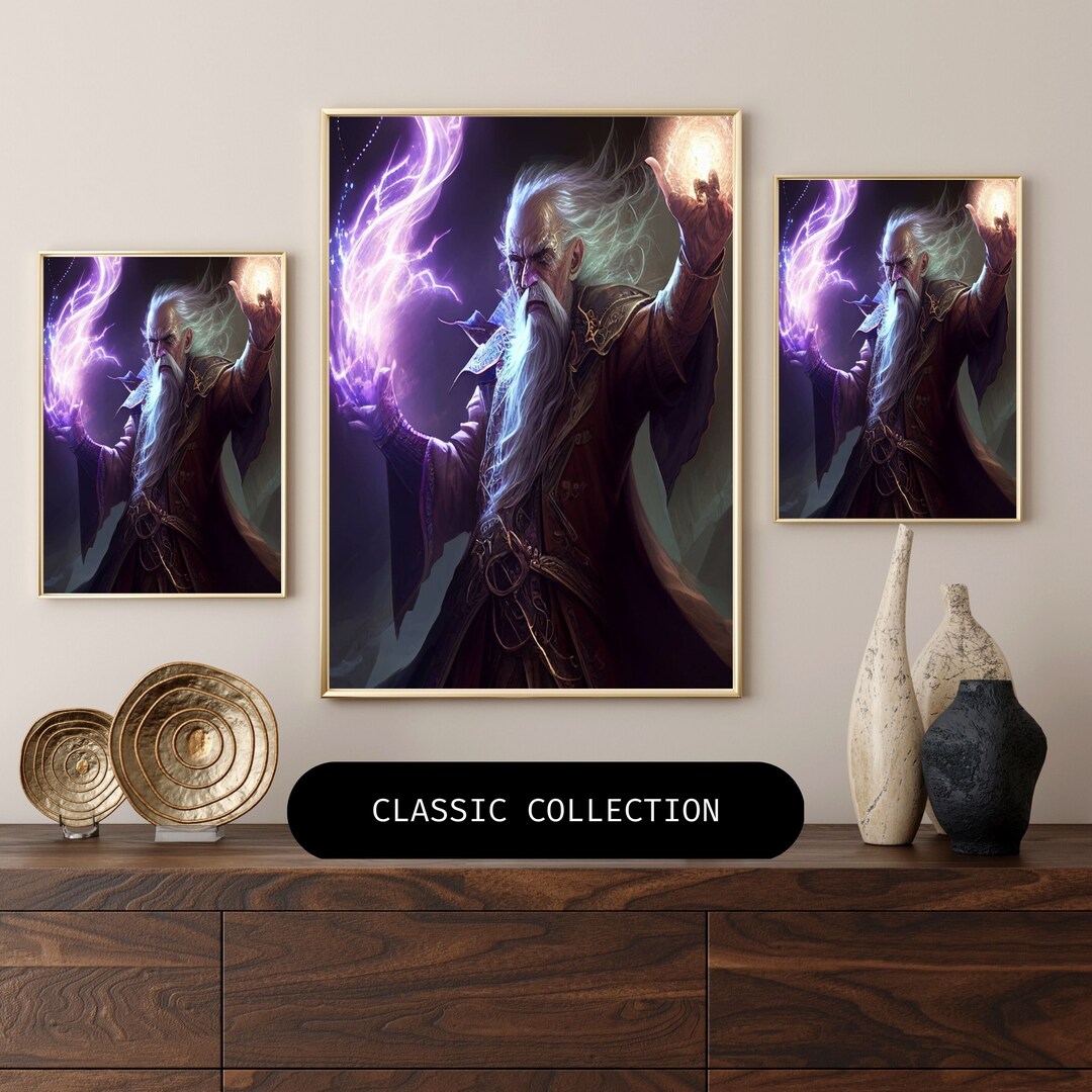 Fantasy Medieval Digital Prints - Mage Art, Mythical Art, Digital Art ...