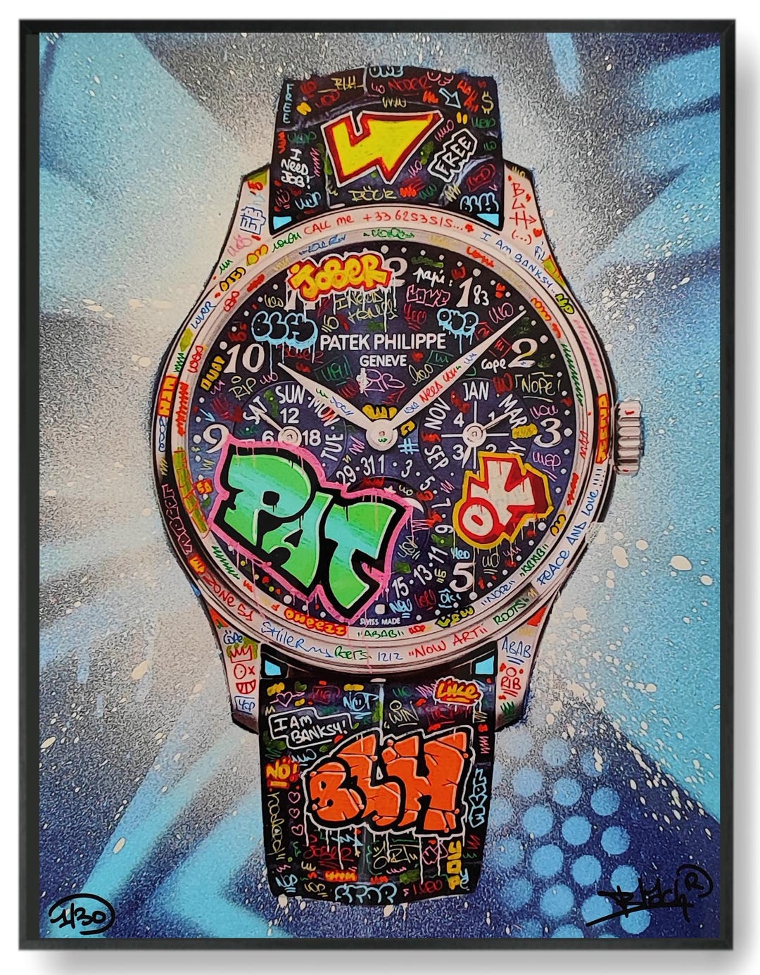 Patek Pat Graffiti / Limited Edition Numbered and Signed by Blach® - Etsy