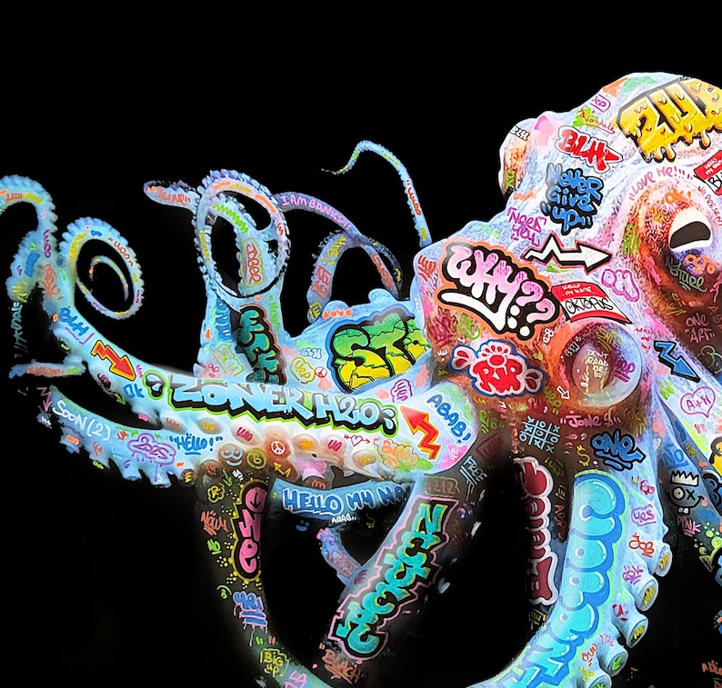 Octopus Reverse / Limited Edition Signed and Numbered by Blach® - Etsy