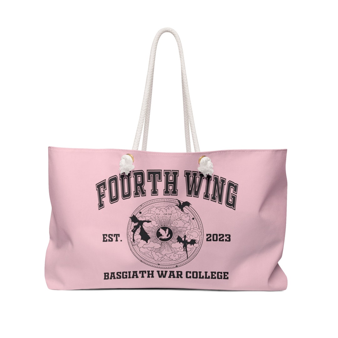 Large Fourth Wing Tote Bag, Fourth Wing Merch, Library Book Tote, Iron ...