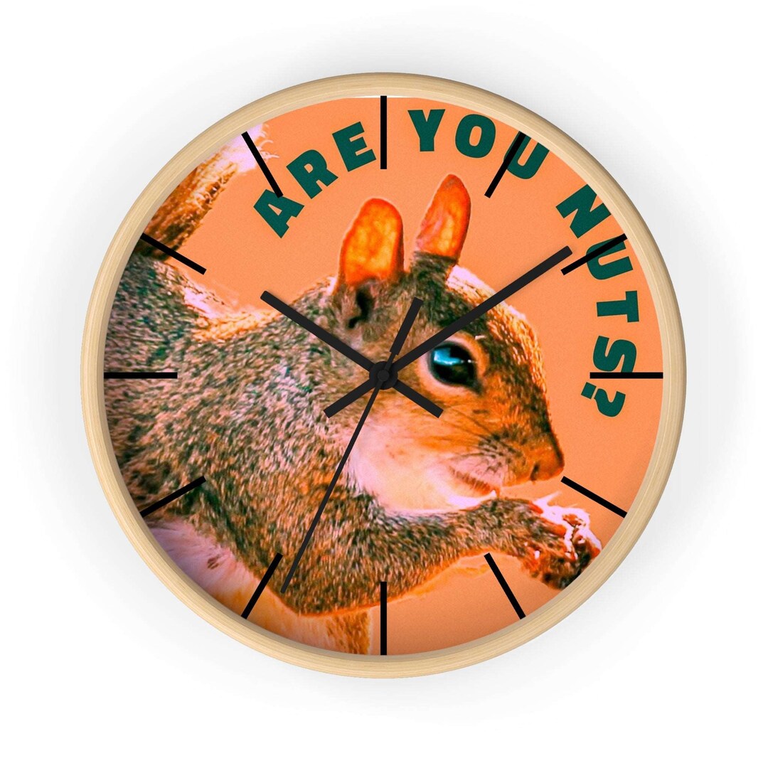 Are You Nuts Squirrel Wall Clock - Etsy