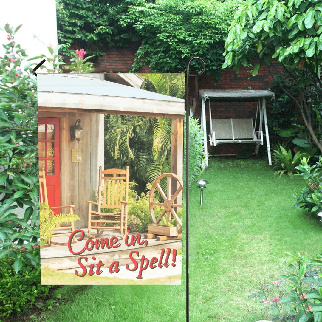 Come in Sit a Spell Western Front Porch Flag - 28" X 40" (made in USA ...