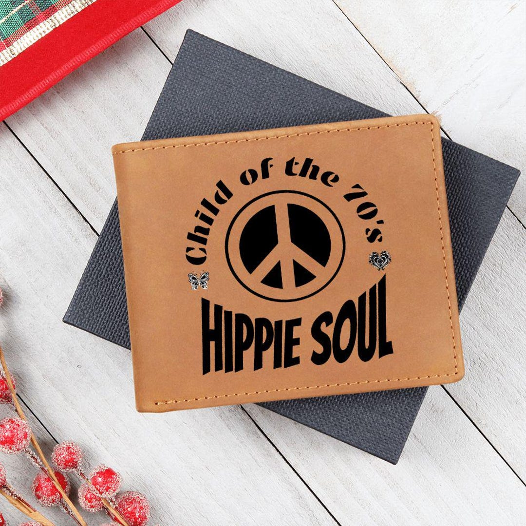 Child of the 70's Hippie Soul Graphic Leather Wallet - Etsy