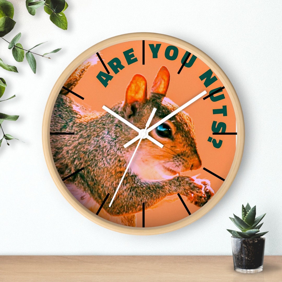 Are You Nuts Squirrel Wall Clock - Etsy
