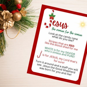 The Candy Cane Poem, Merry Christmas Tag, the Bible Story, Christmas ...