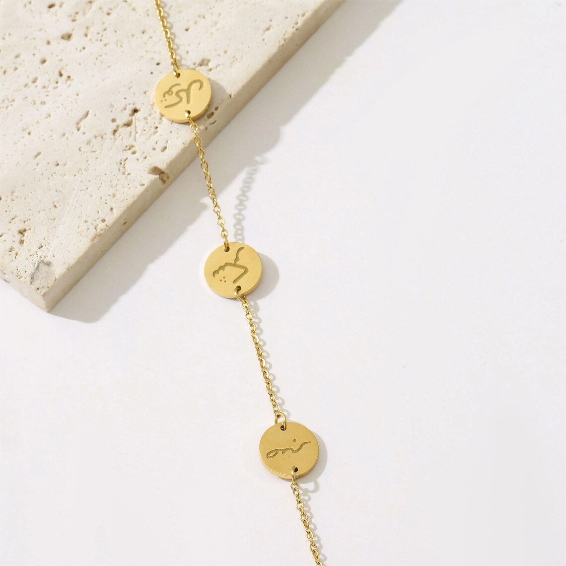 Islamic Bracelet Minimalist Arabic Bracelet for Gift 18K Gold Plated ...