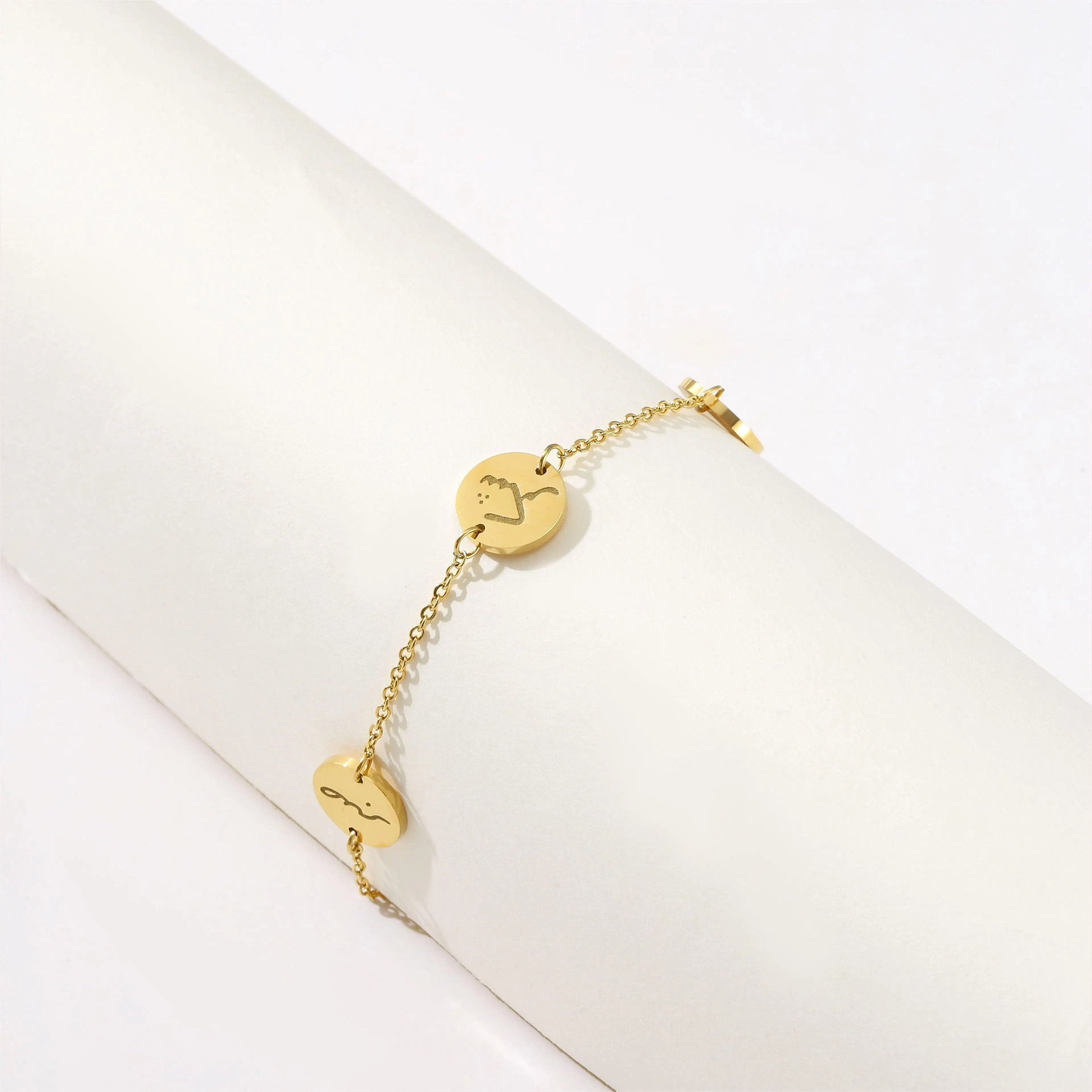 Islamic Bracelet Minimalist Arabic Bracelet for Gift 18K Gold Plated ...
