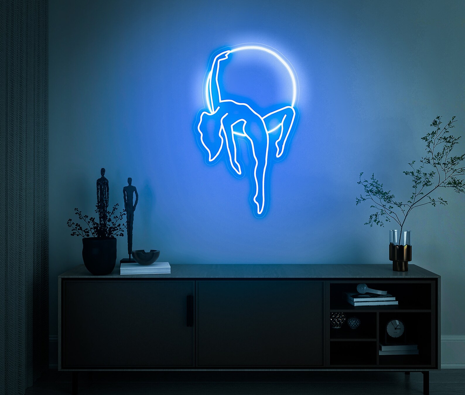 Aerial Hoop Led Neon Sign | Pole Dancing Studio Decor | Aerial Dancer ...