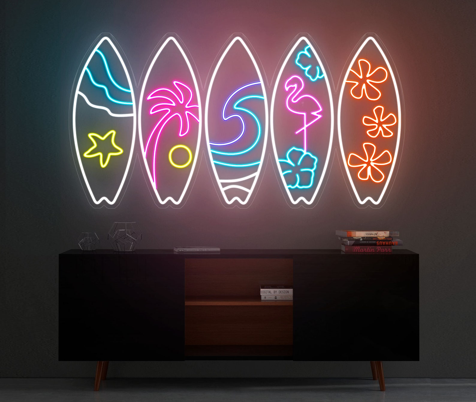 Surfboard Led Neon Sign Beach Vibe Home Decor Surf Vibe Lifestyle ...