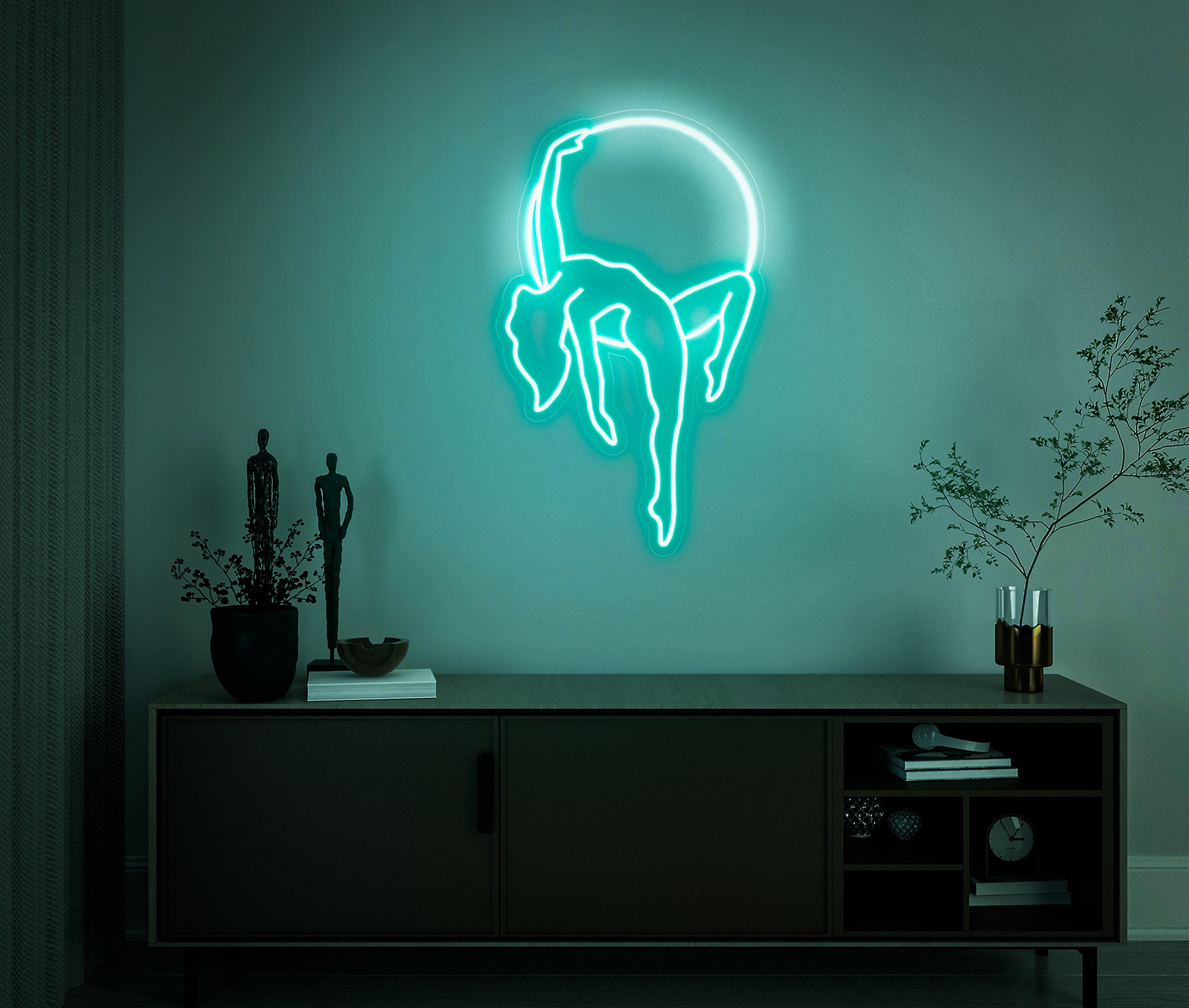 Aerial Hoop Led Neon Sign | Pole Dancing Studio Decor | Aerial Dancer ...