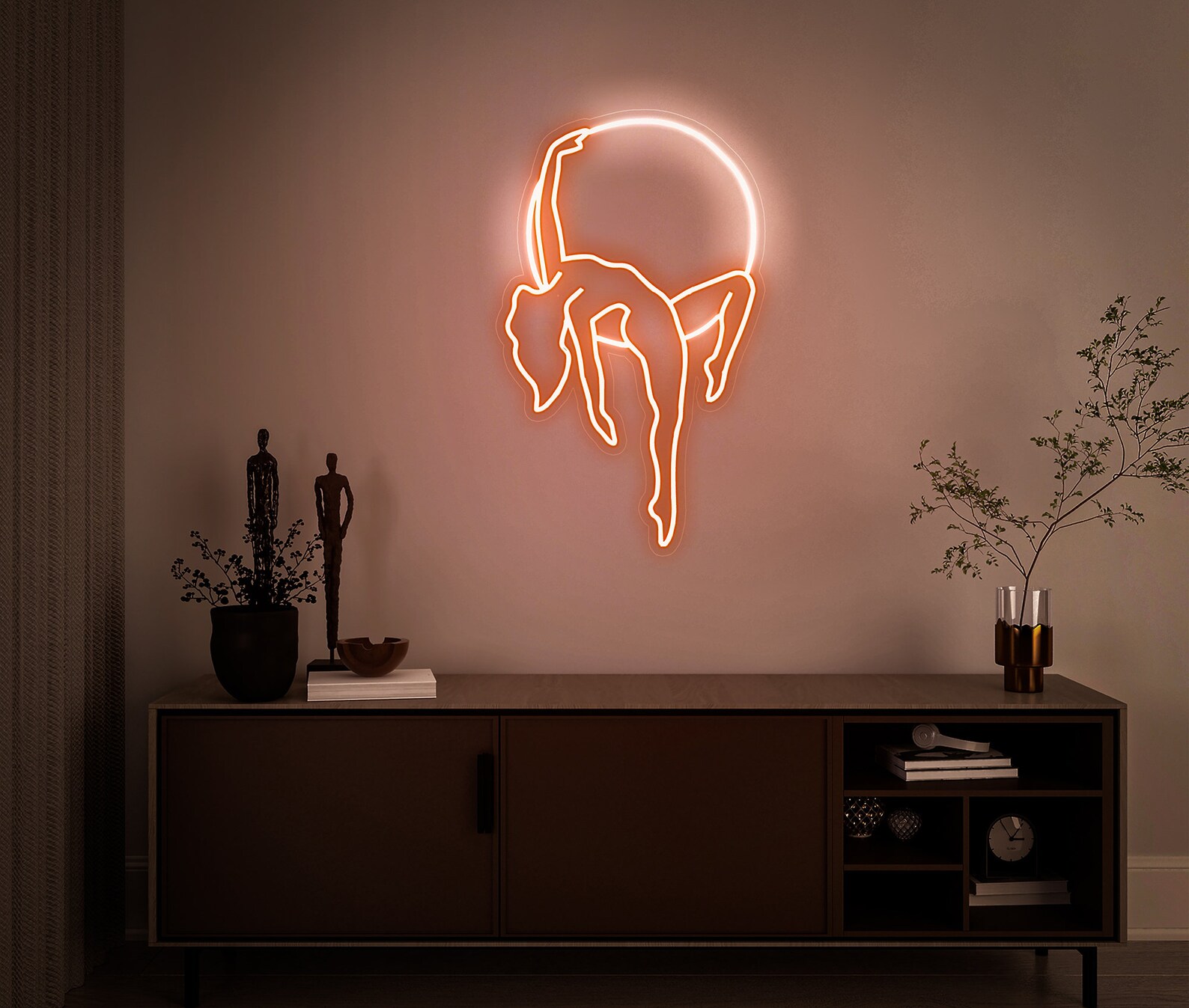 Aerial Hoop Led Neon Sign | Pole Dancing Studio Decor | Aerial Dancer ...