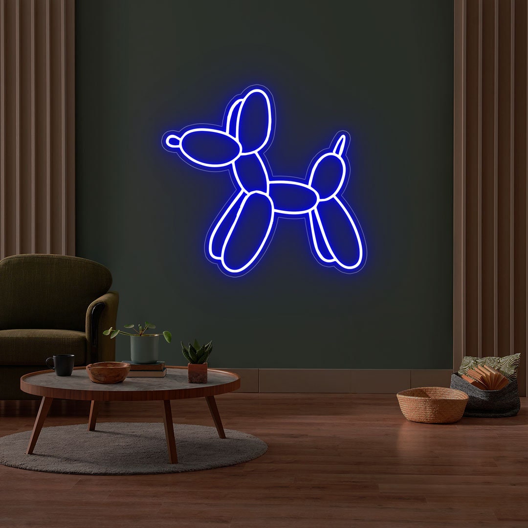 Jeff Koons Dog Balloon Led Neon Sign | Home Decoration | Gift | Cute ...
