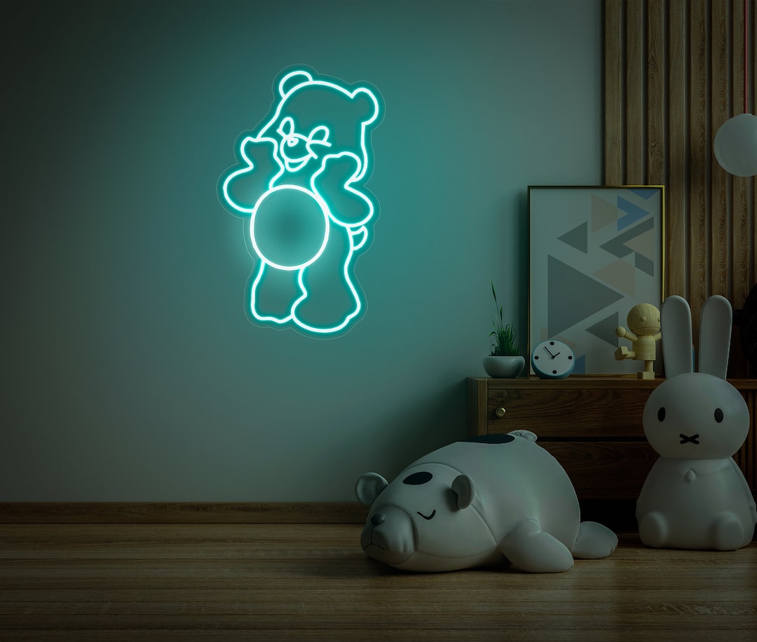 Carebear Led Neon Sign Bear Neon Sign Cute Animal Led Neon - Etsy Australia