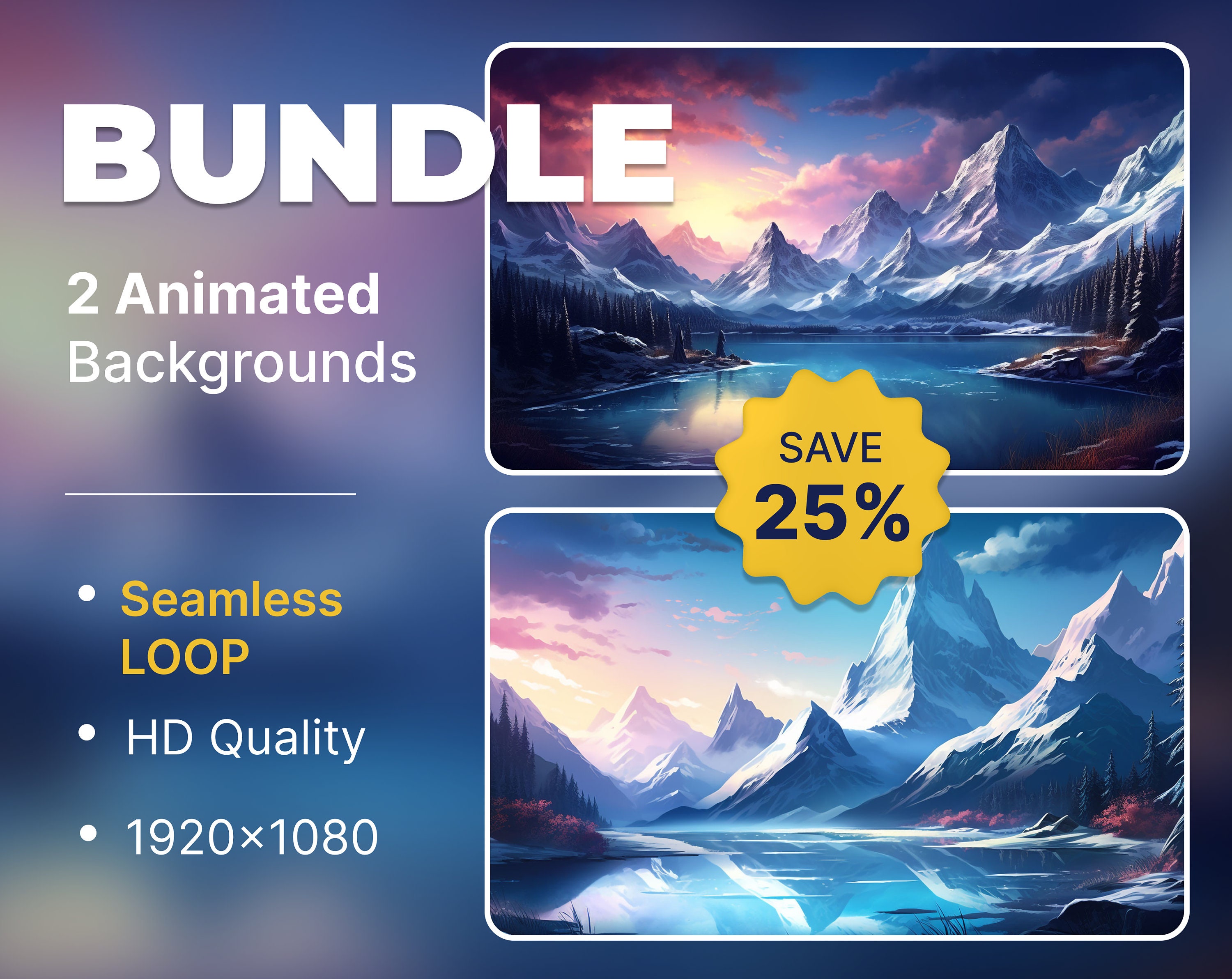 Animated Virtual Background Winter Wonderland Vtuber - Etsy