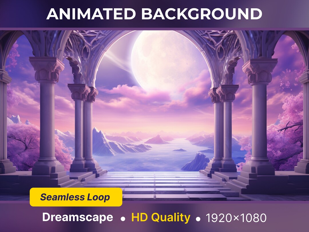 Animated Twitch Overlay Dreamscape Twitch Screen Looped Vtuber Twitch ...
