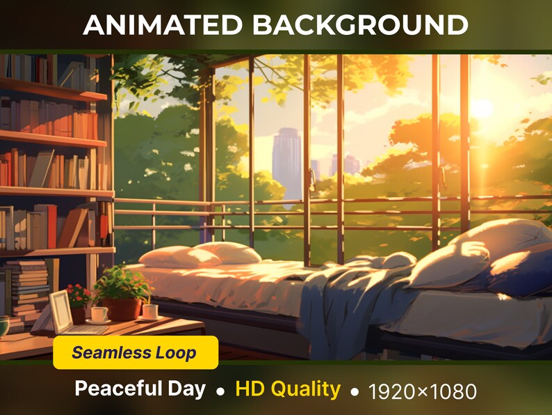 Animated Virtual Background Peaceful Day Vtuber Background Twitch ...