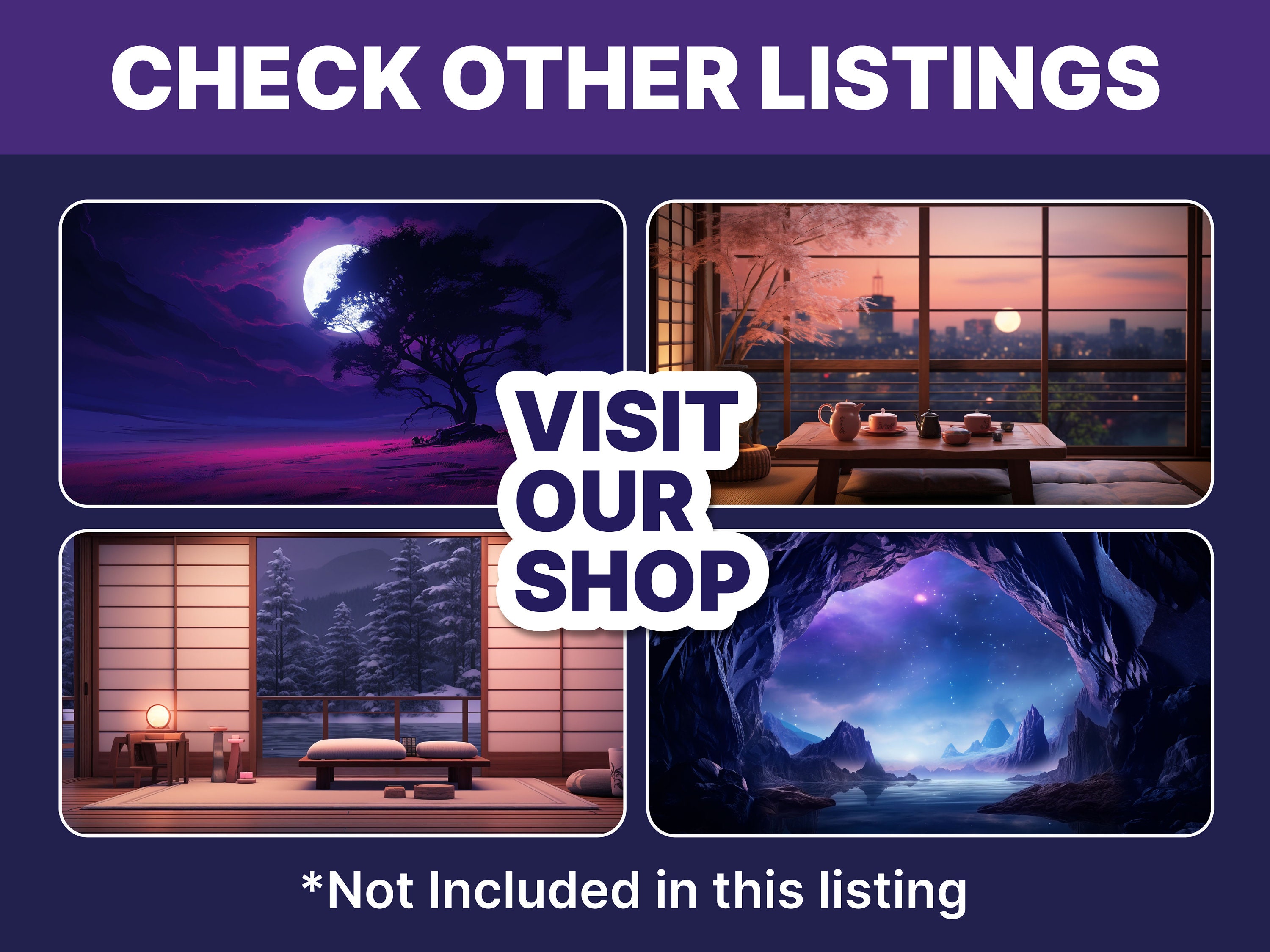 Animated Virtual Background Cozy Cave Vtuber Background Twitch ...