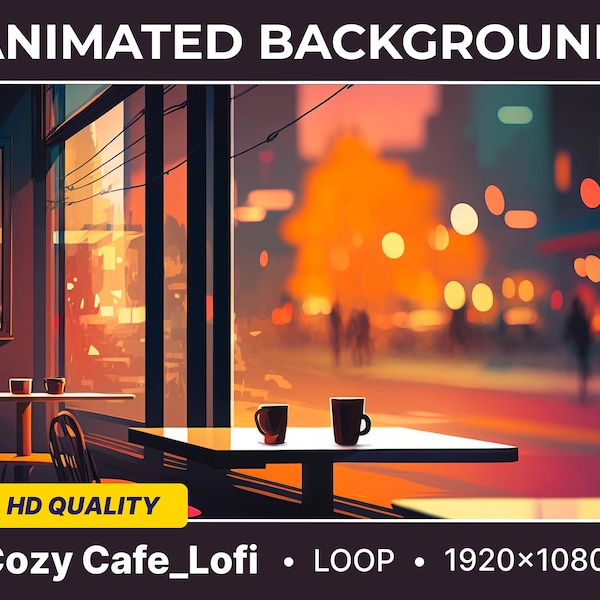 Animated Background Cafe - Etsy