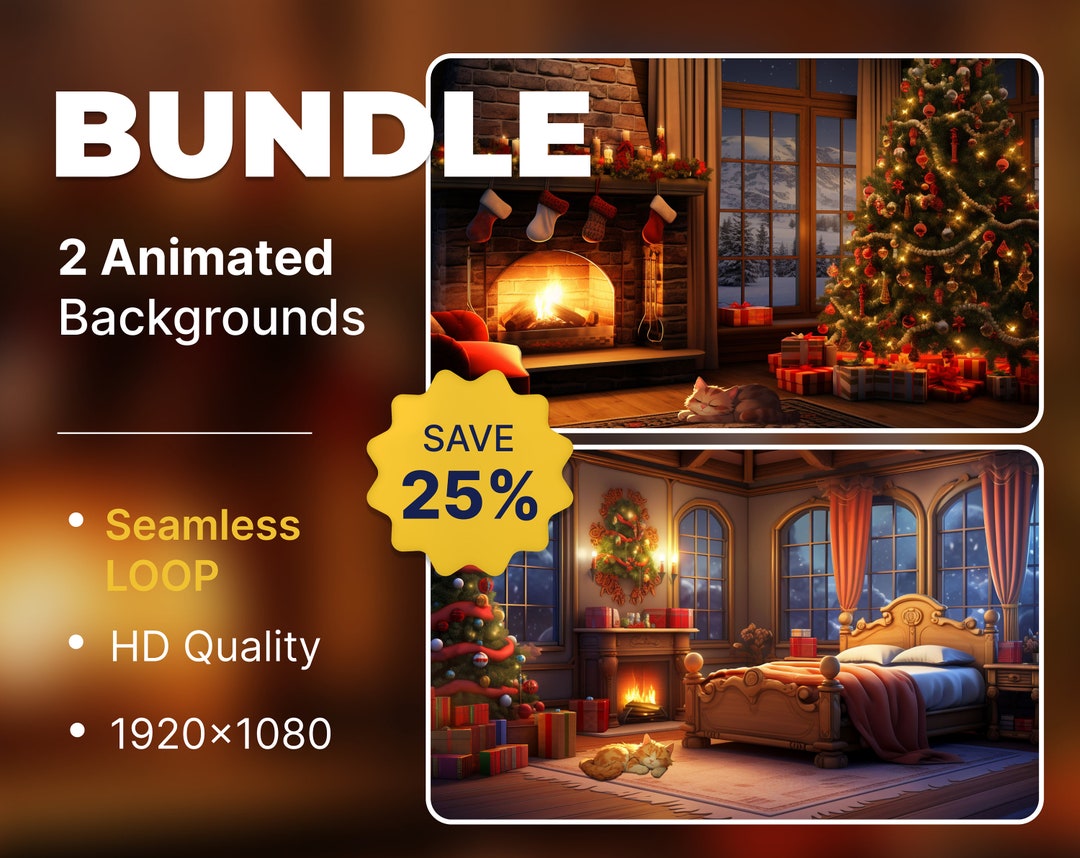 Animated Virtual Background Christmas Eve Vtuber Background Twitch ...