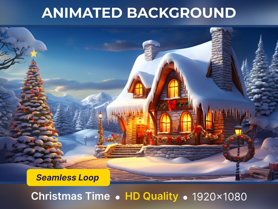 Animated Background Stream Screen Christmas Time Vtuber Lofi Background ...