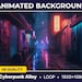 Animated Virtual Background Cyberpunk Alley Looped Vtuber Background ...