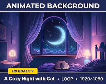 Animated Stream Screen Cozy Game Zone Looped Vtuber Background Twitch ...