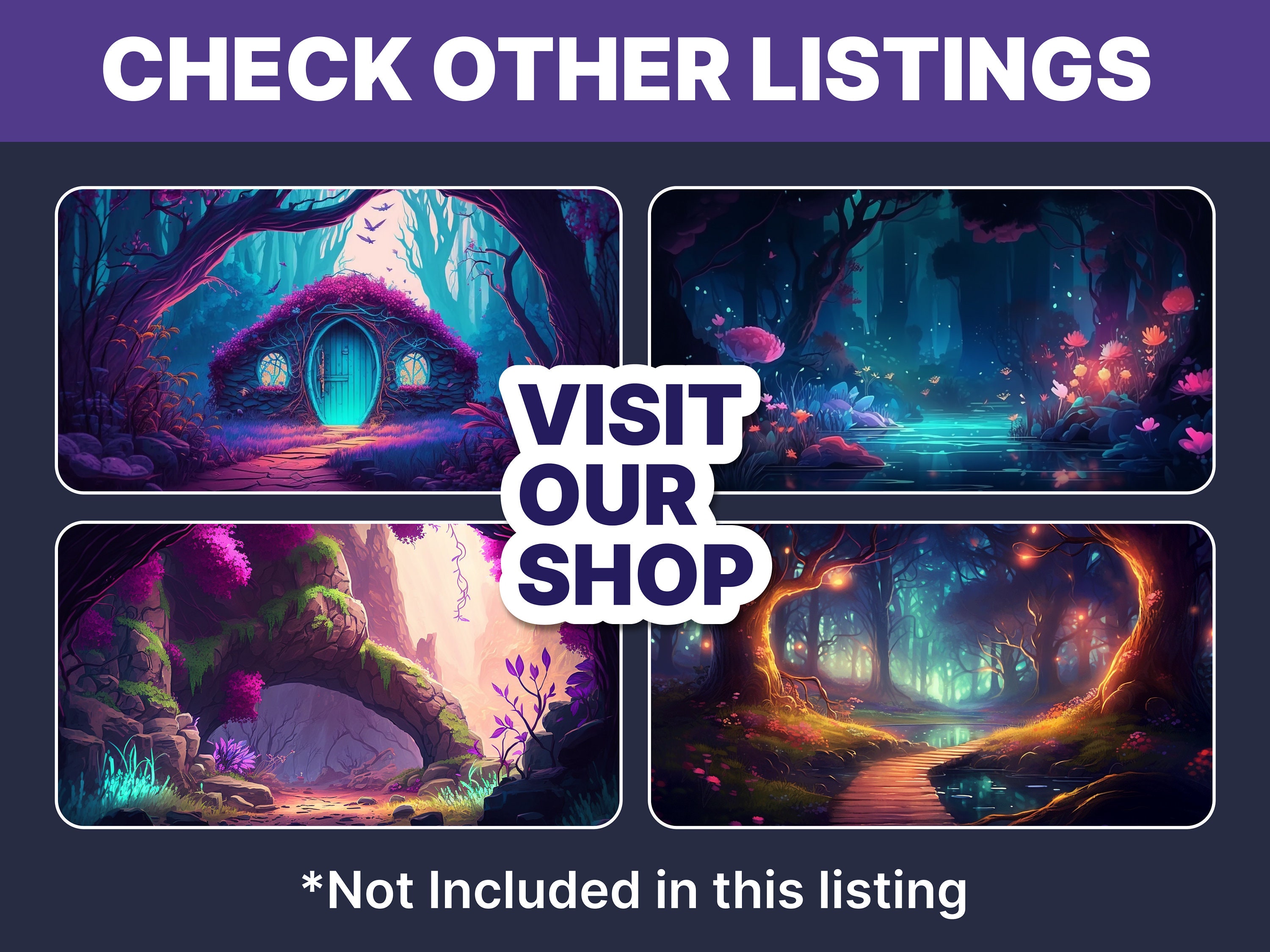 Animated Background Fantasy Forest Animated Twitch Screen Vtuber ...