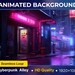 Animated Virtual Background Stream Screen Cyberpunk Alley Looped Vtuber ...