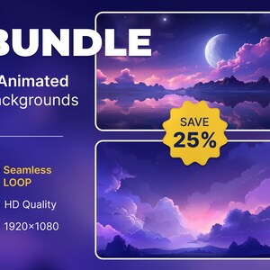 Animated Virtual Background Beautiful Sky Vtuber Background Twitch ...