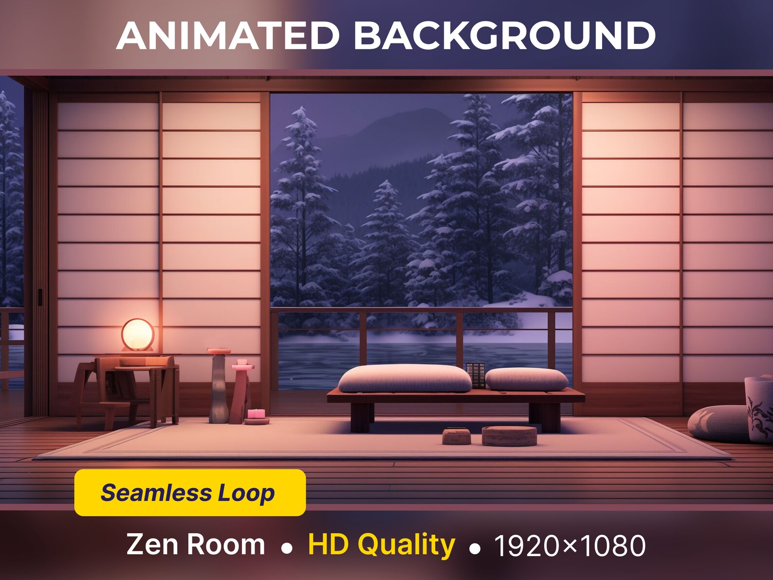 Animated Background Cozy Zen Room Vtuber Background Twitch - Etsy Canada
