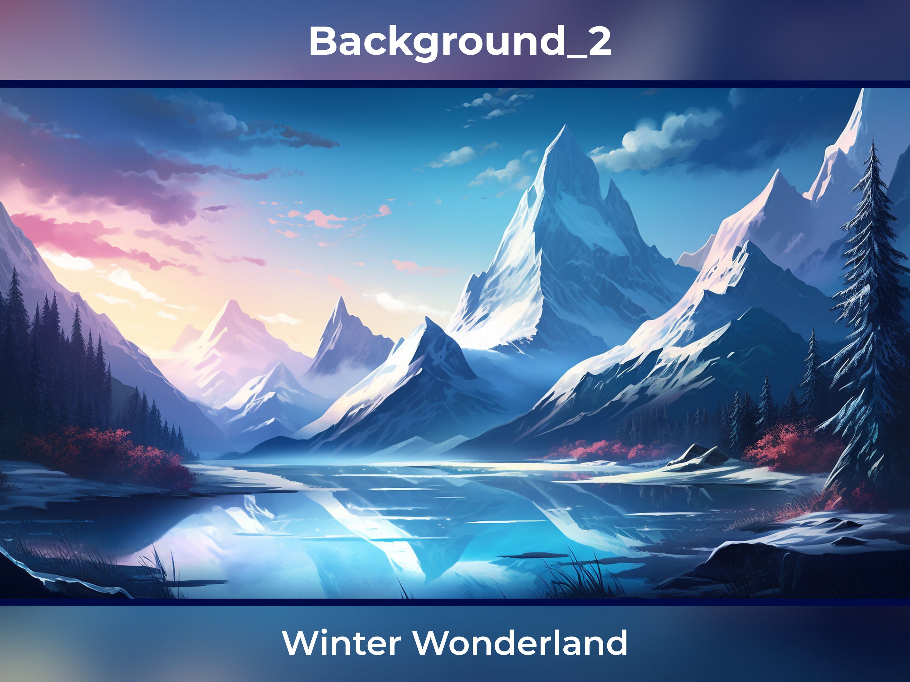 Animated Virtual Background Winter Wonderland Vtuber - Etsy