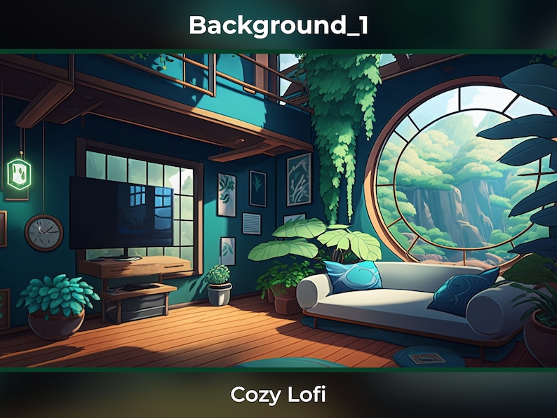 Animated Virtual Background Cozy Lofi Vtuber Room Background - Etsy